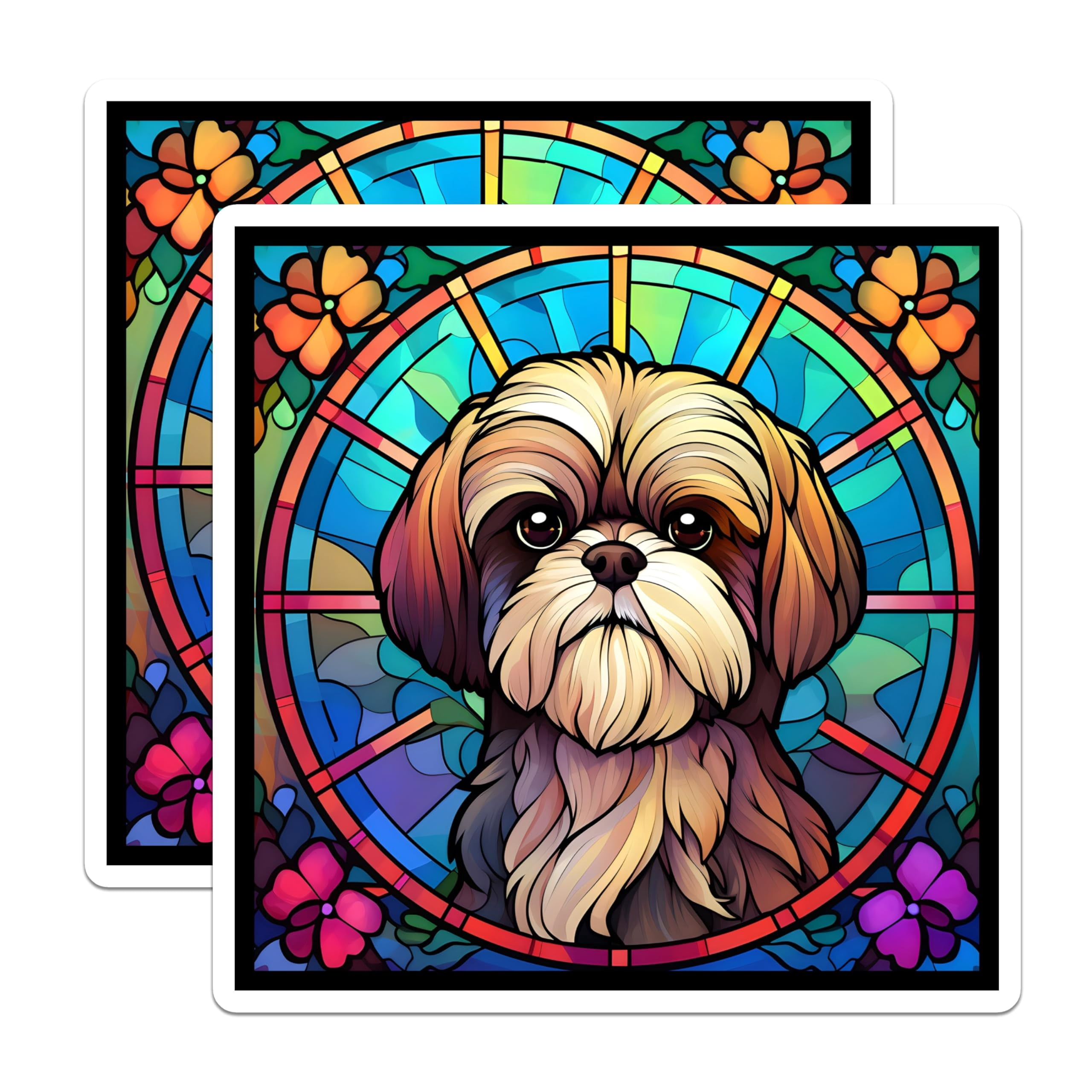 (2 Pack) Shih Tzu Stickers - Dog Breed Art - Decorative Decals - 5" On ...