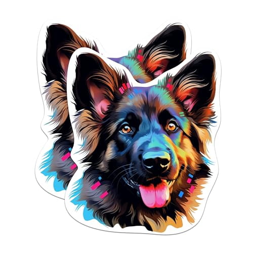 (2 Pack) Shiloh Shepherd Dog Breed Stickers - 5 Inches On Longest Side ...