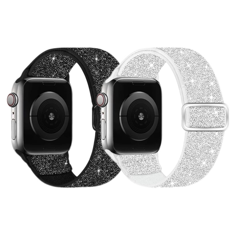 2 Pack Shiny Bands Compatible with Apple Watch Band for Women 38mm 40mm ...