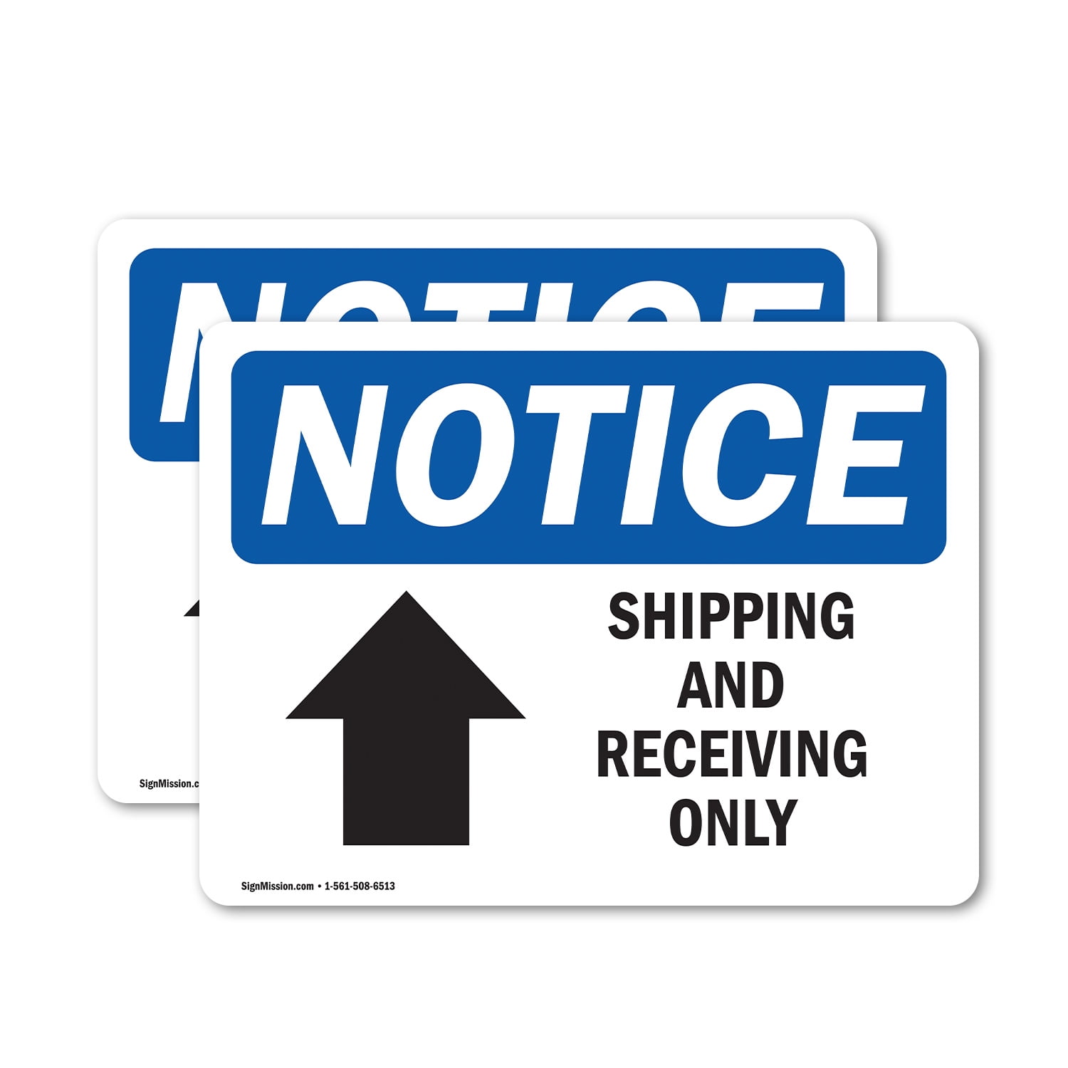 (2 Pack) Shipping And Receiving Only [Up Arrow] Sign - Walmart.com