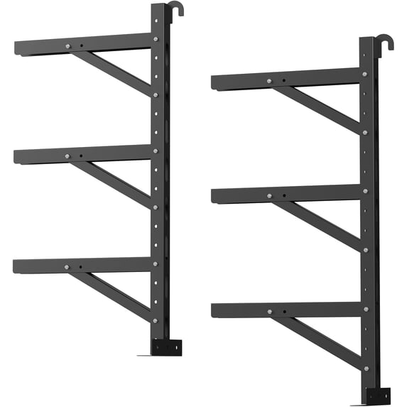 2 Pack Shipping Container Shelving Brackets 3-Tier Adjustable No-Drill ...