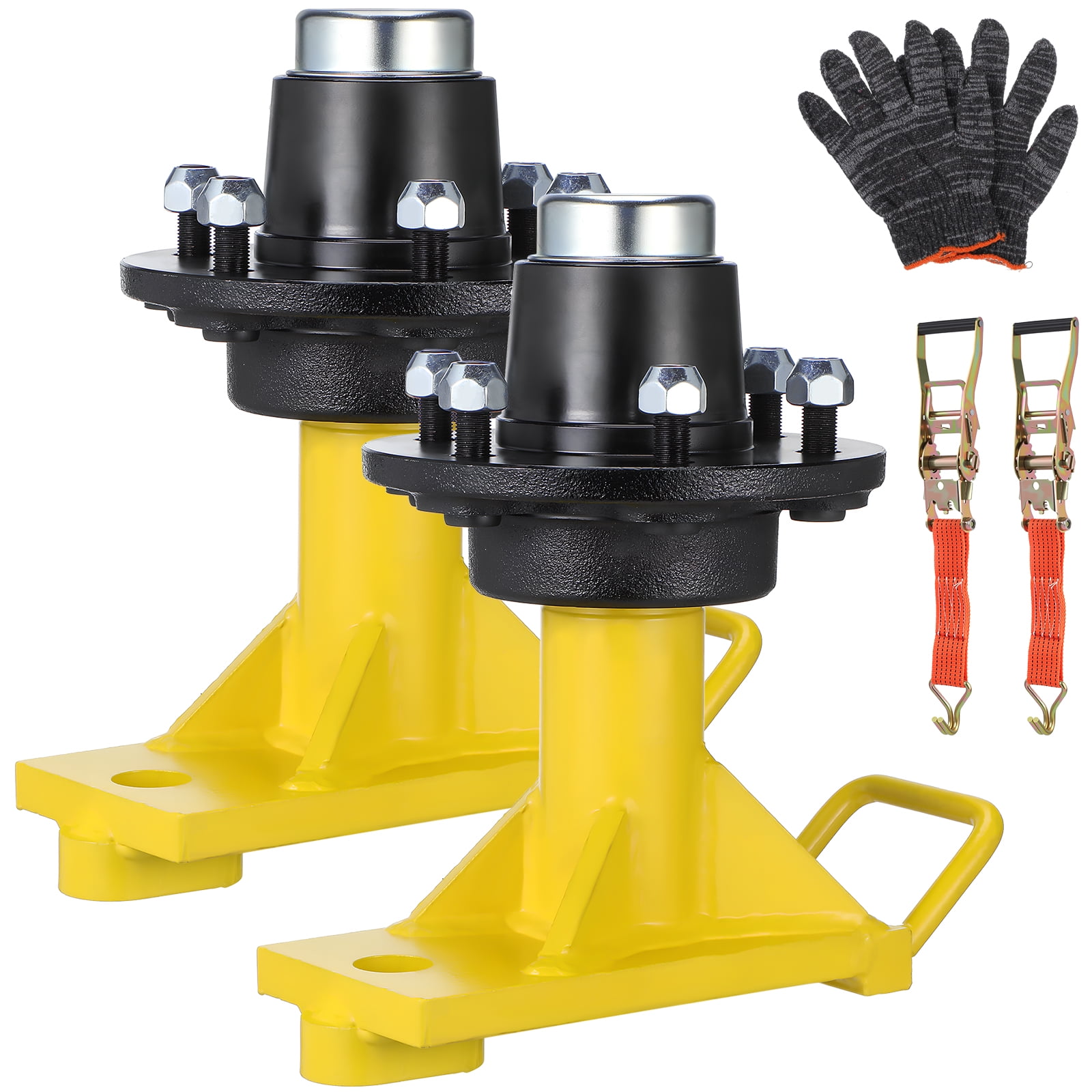 PartyKindom 2Pcs Shipping Container Wheels Kit with Heavy Duty Axles ...