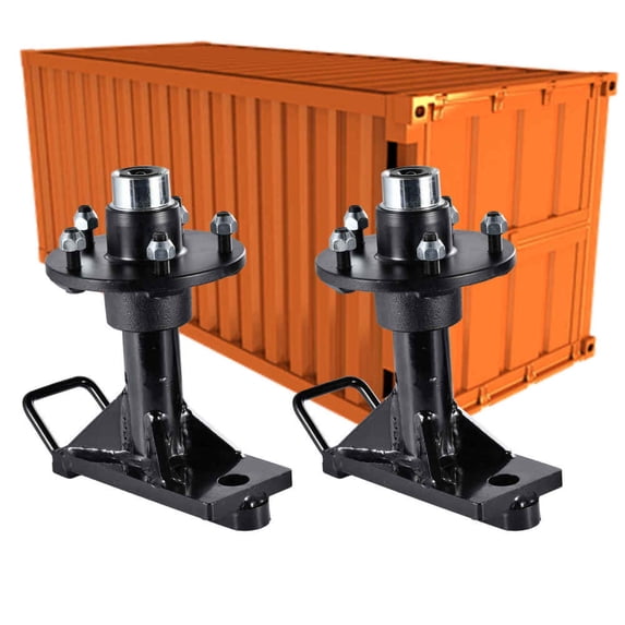 2 Pack Shipping Container Wheels kit 5 x 5.5 Lug 8800LB Bolt On Wheels ...
