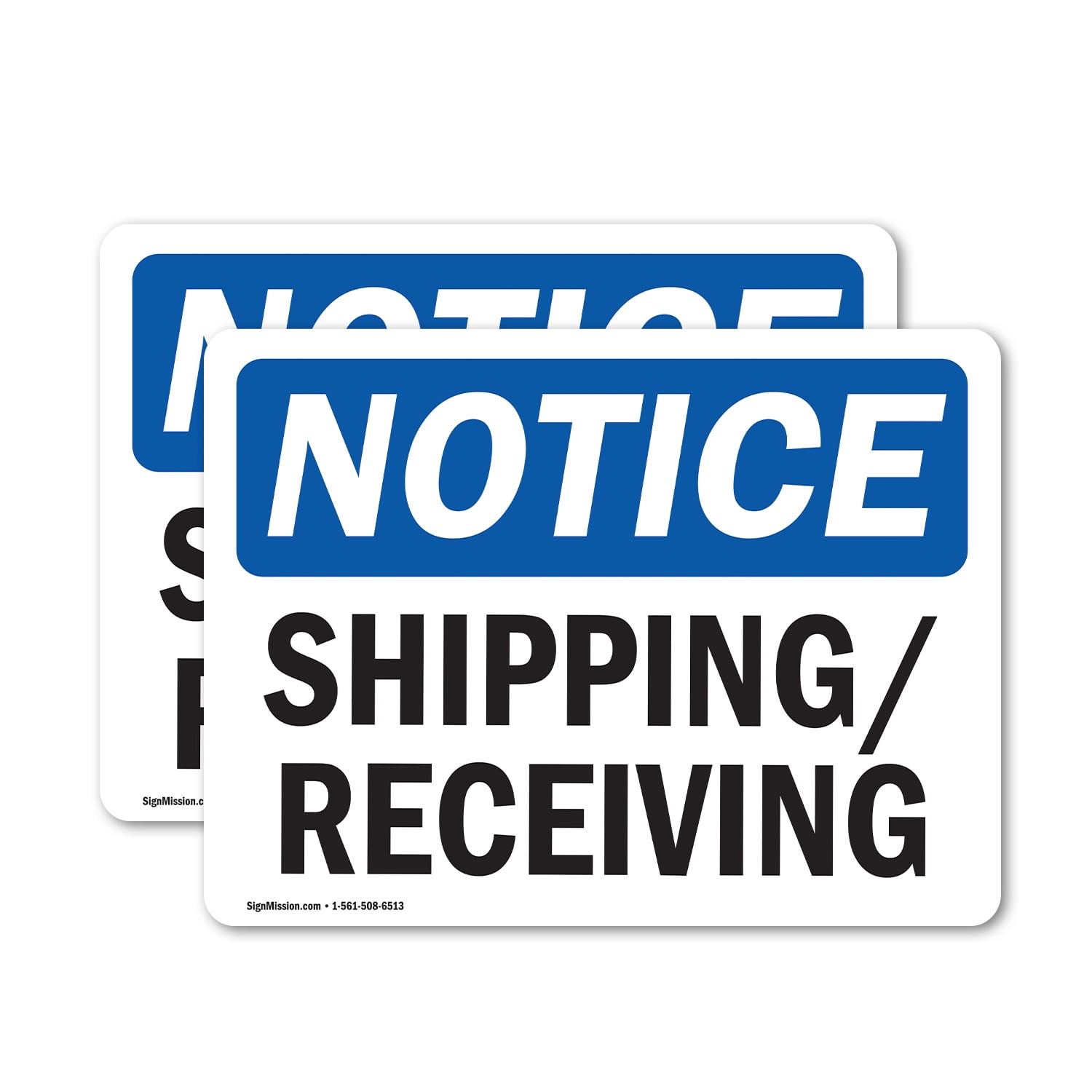 (2 Pack) Shipping Receiving OSHA Notice Sign 14 Inch X 10 Inch Vinyl ...