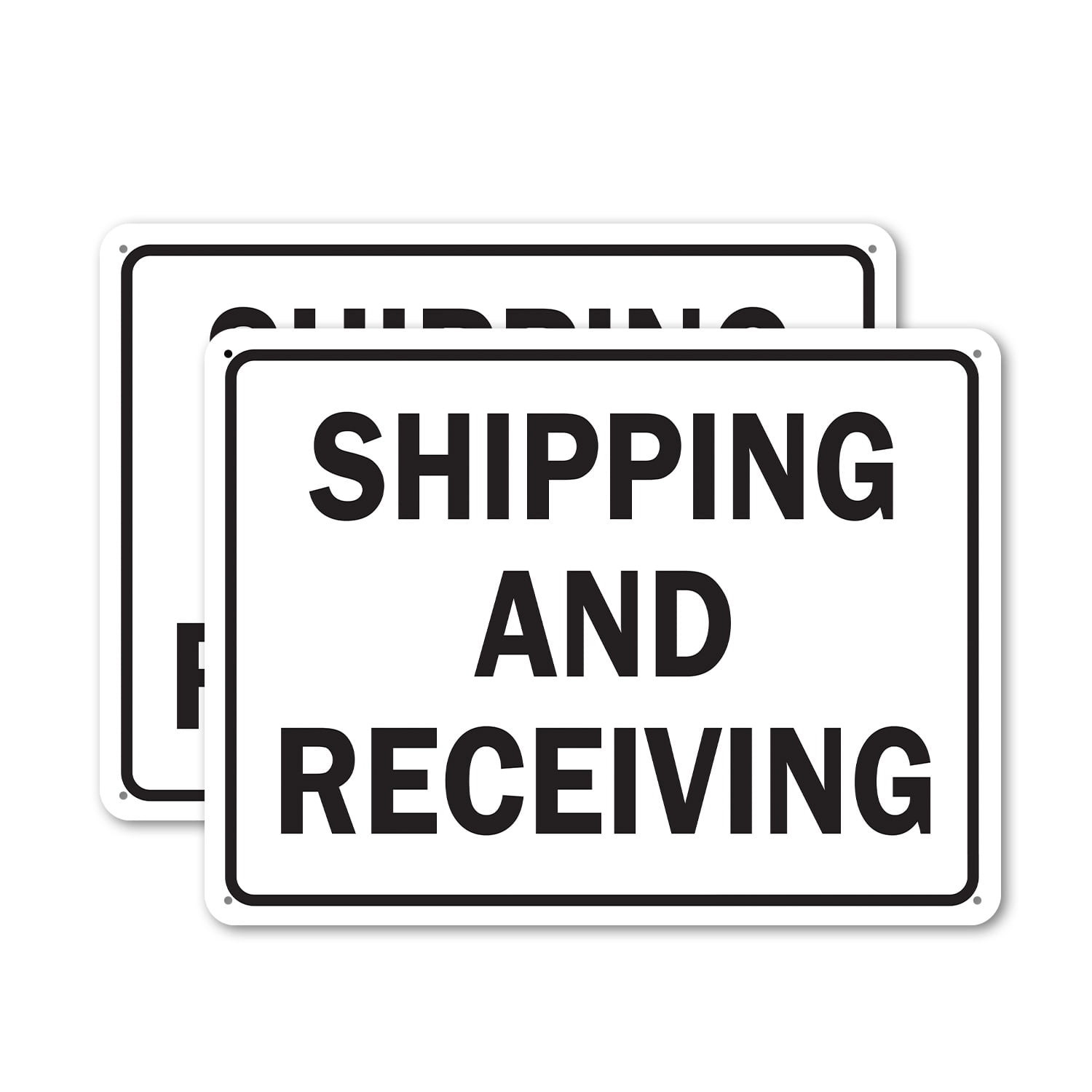(2 Pack) Shipping And Receiving Warehouse OSHA ANSI Sign 14 Inch X 10 ...