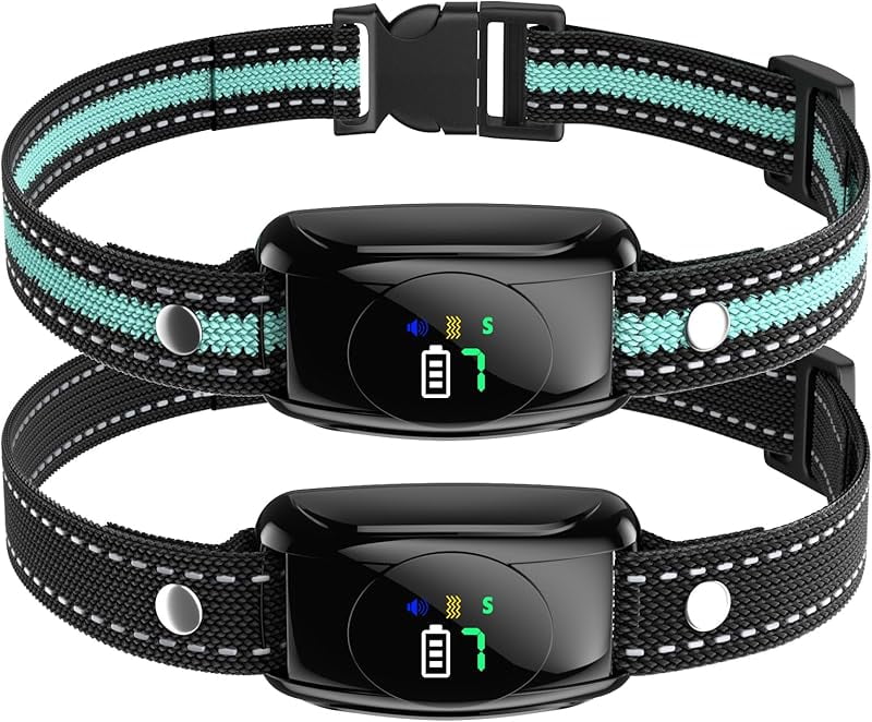 2 Pack No Shock Bark Collar for Large & Medium Dogs - Safe & Humane Dog ...