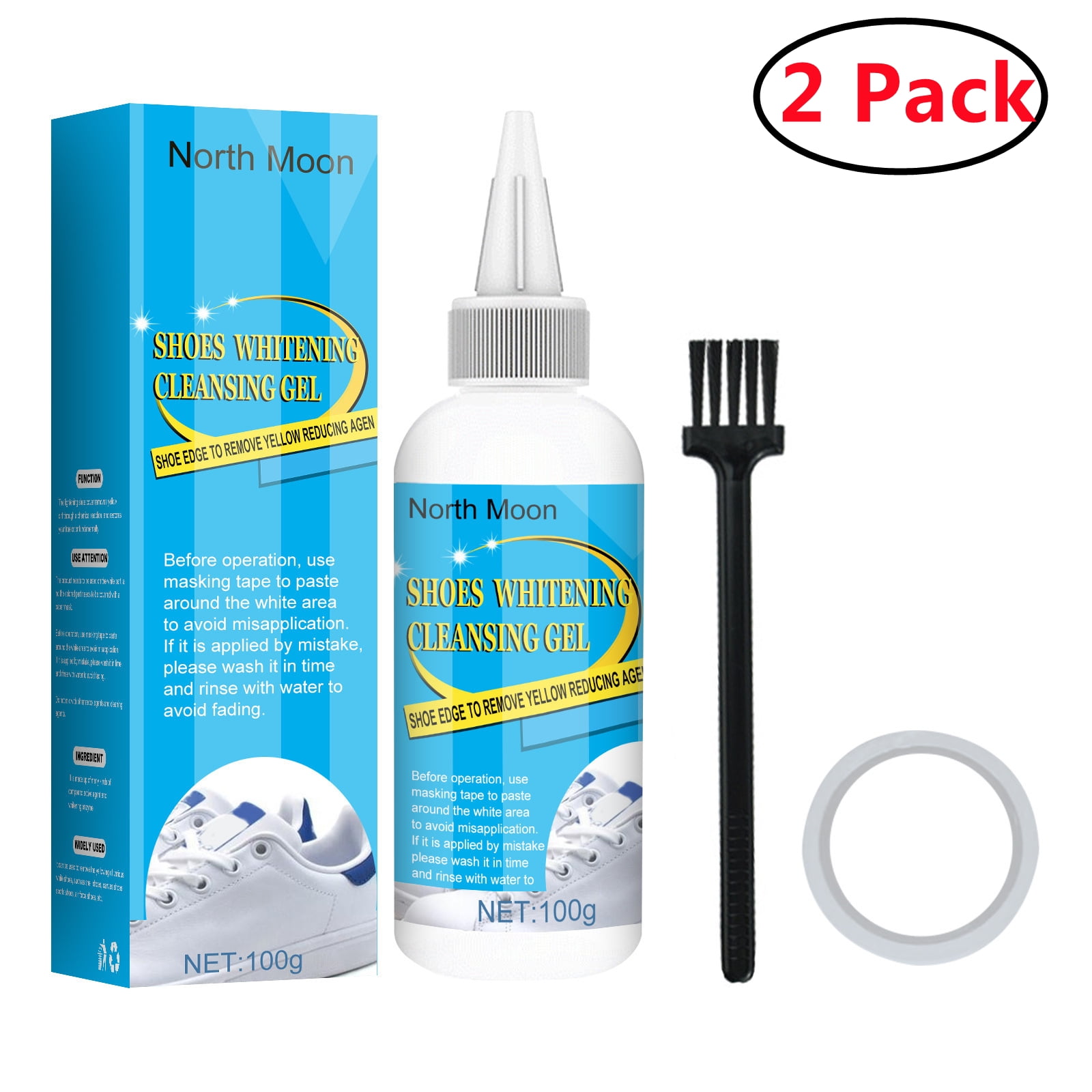 2 Pack Shoe Cleaning Kit, White Shoe Cleaner, Shoe Cleaner Sneakers Kit ...