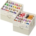 2 Pack Shoe Organizer for Closet, Large Shoe Box Storage Containers ...