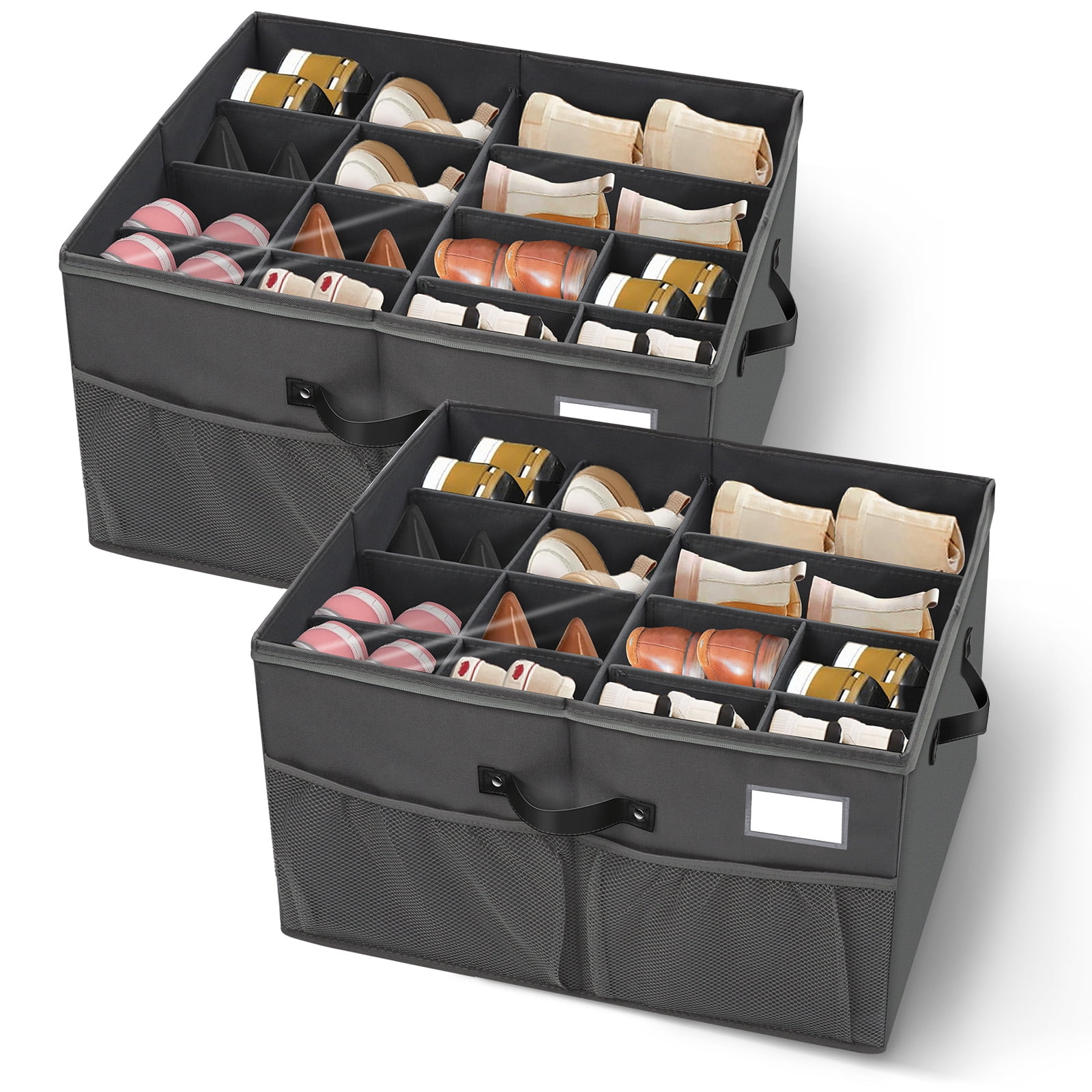 2 Pack Shoe Organizer for Closet,Fits up to 32 Pairs,Adjustable ...