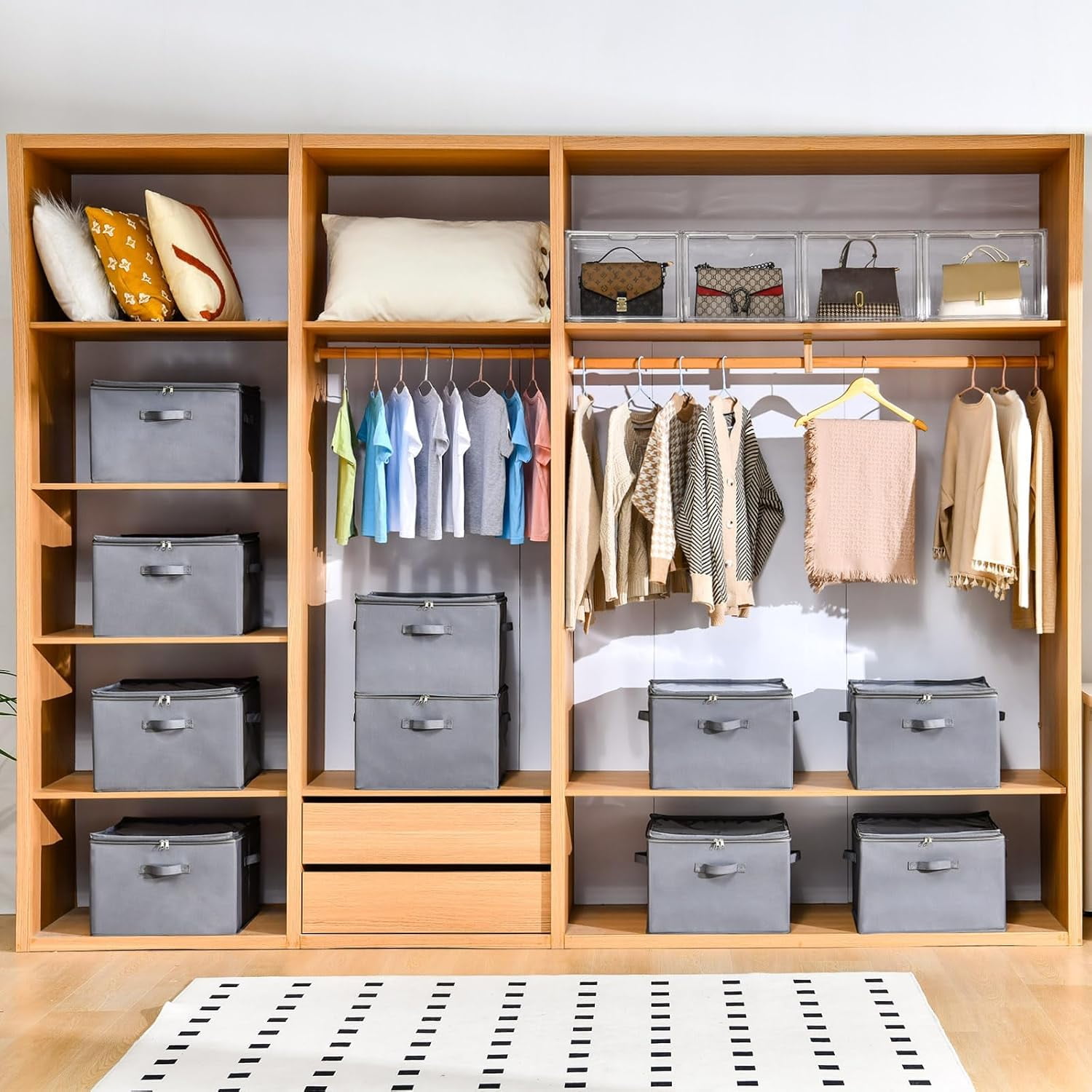 2 Pack Shoe Organizer for Closet,Fits up to 32 Pairs,Adjustable ...