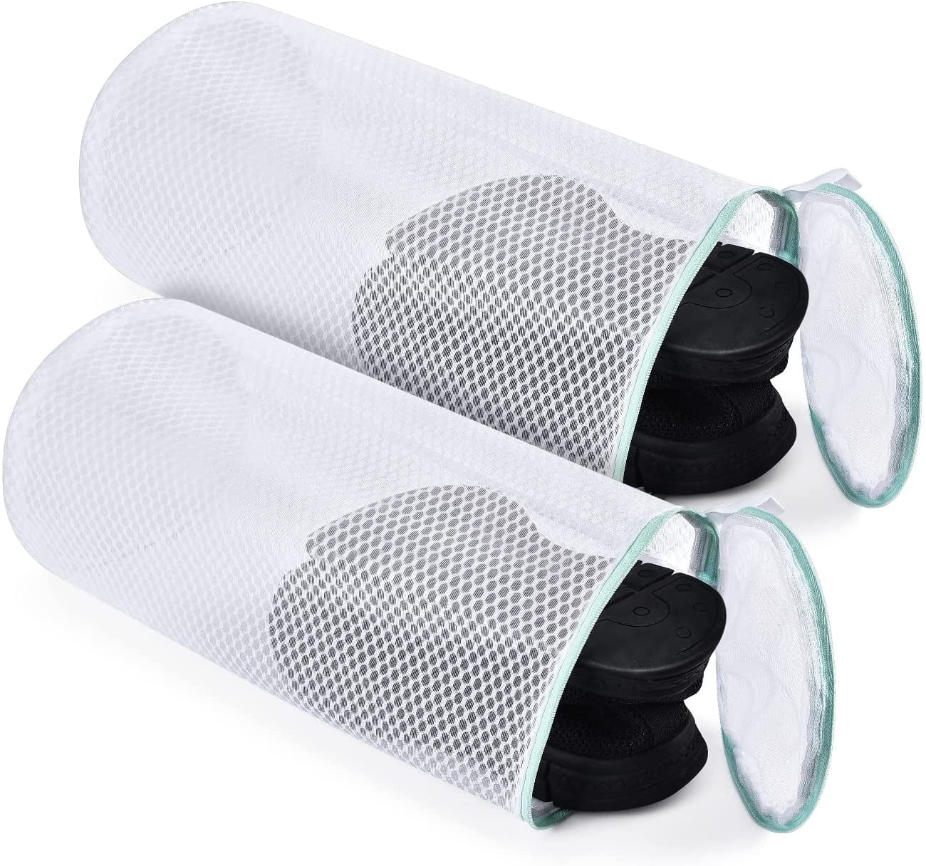 2 Pack Shoe Washing Machine Bag Large Shoe Laundry Bag Honeycomb Mesh ...