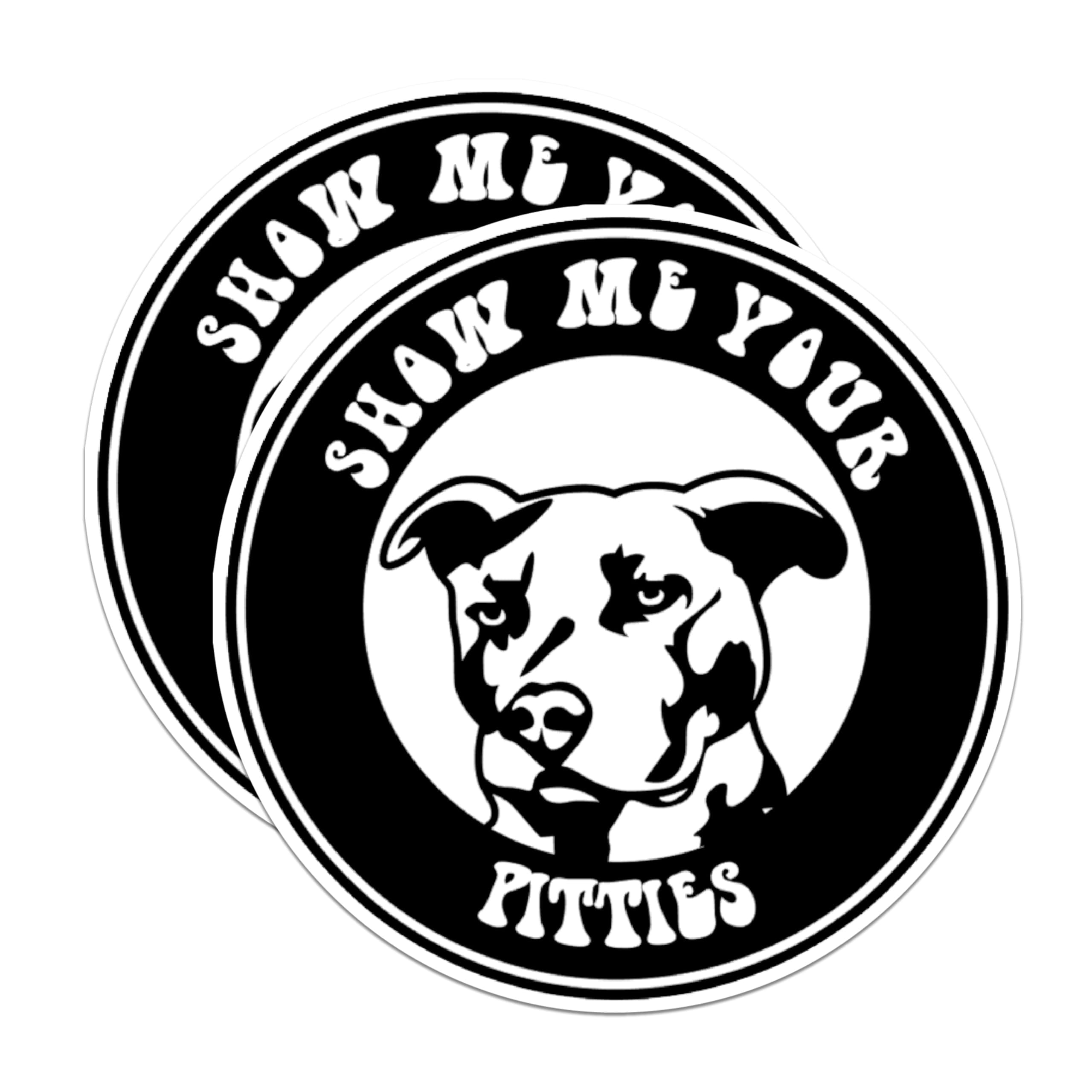 (2 Pack) Show Me Your Pitties Stickers - Funny Pitbull Parent Owner ...