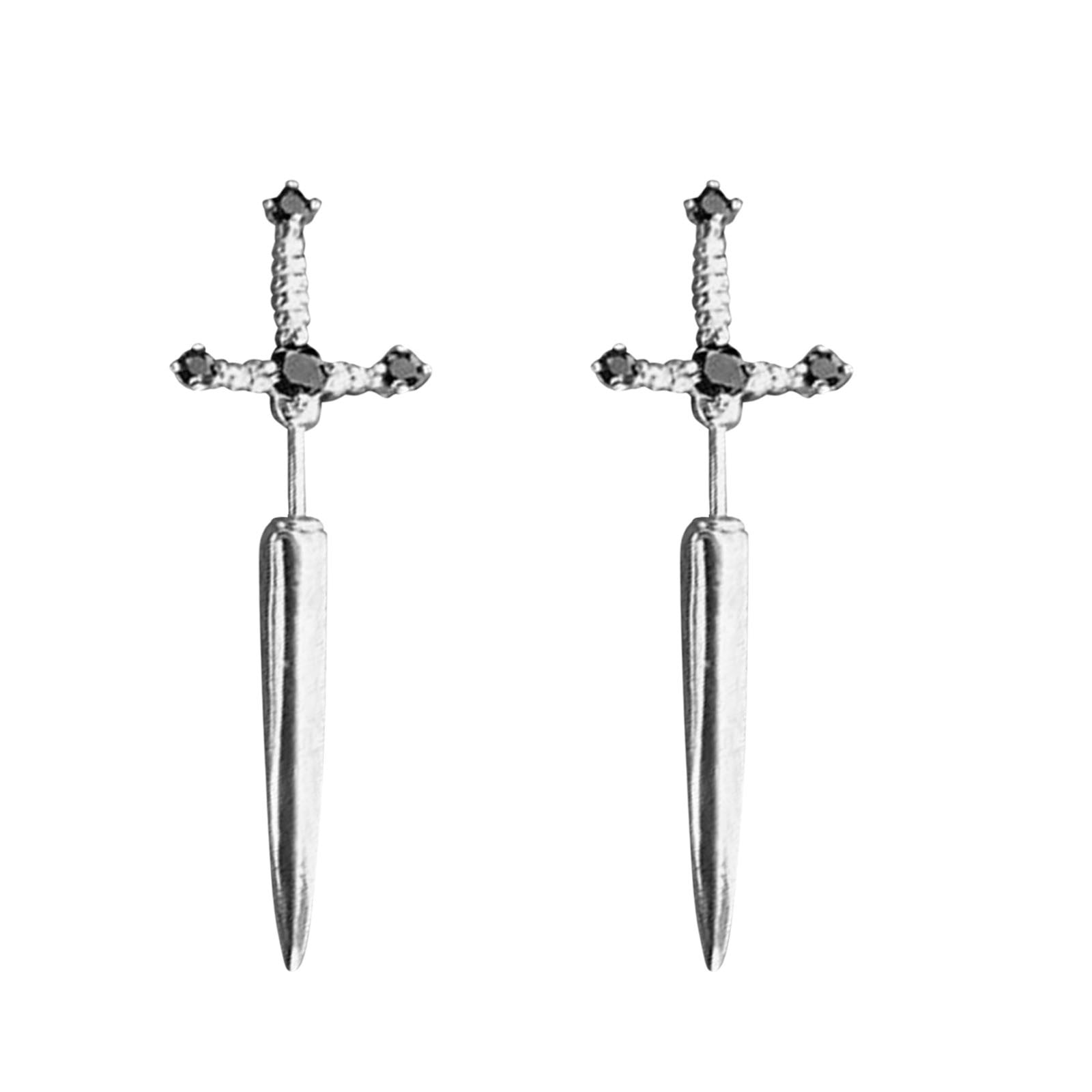 2-Pack,Show Temperament Delicate Zircon Cute Jewelry Earrings Gothic ...