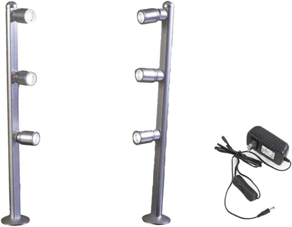 2 Pack Showcase LED Light Pole Style spot Light Silver Color 6000K with ...