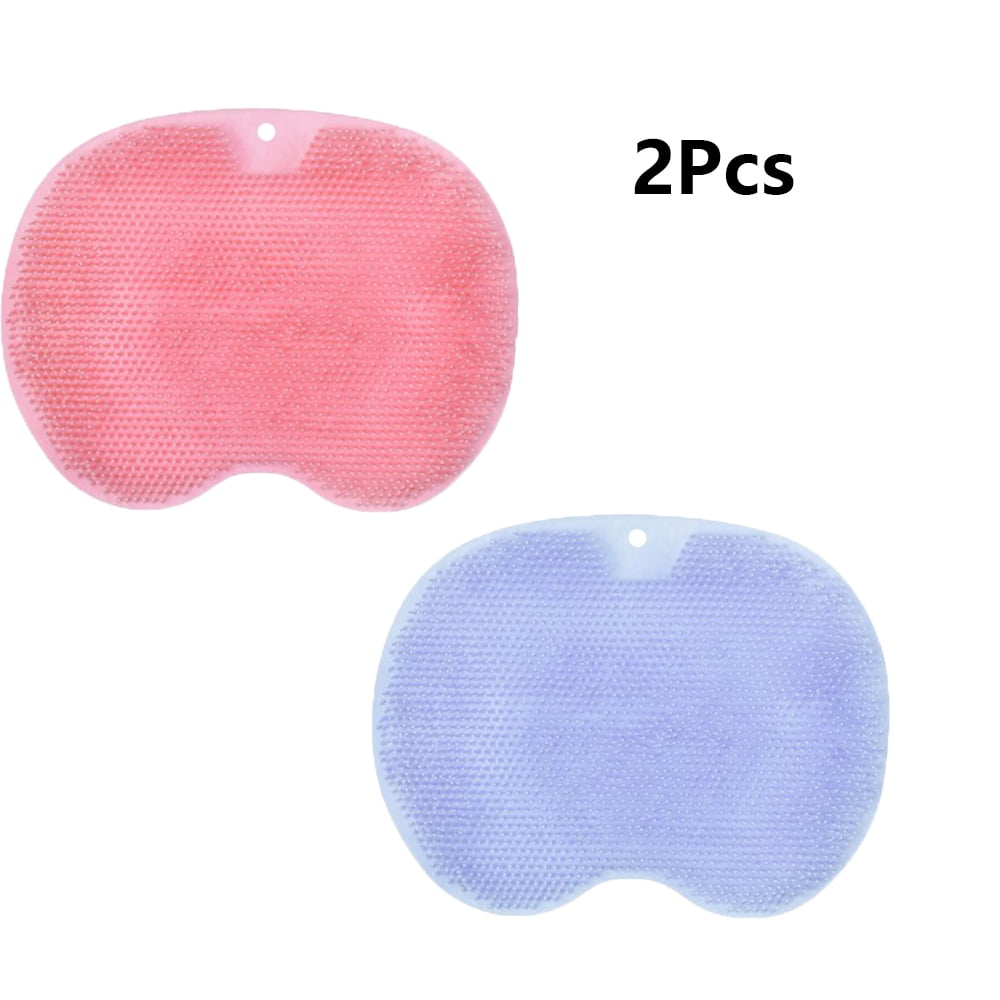 2 Pack Shower Back & Foot Scrubber,Wall Mounted Back Scrubber Silicone ...