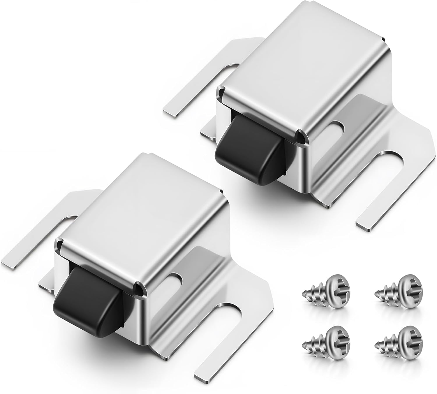 2 Pack Shower Door Latch Replacement, Stainless Steel Single Catch with ...