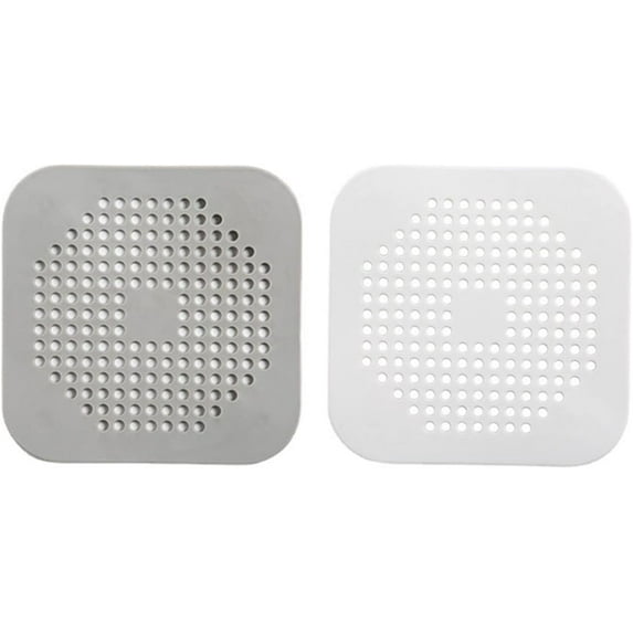 2 Pack Shower Drain Hair Catcher : Square Drain Cover for Shower ...