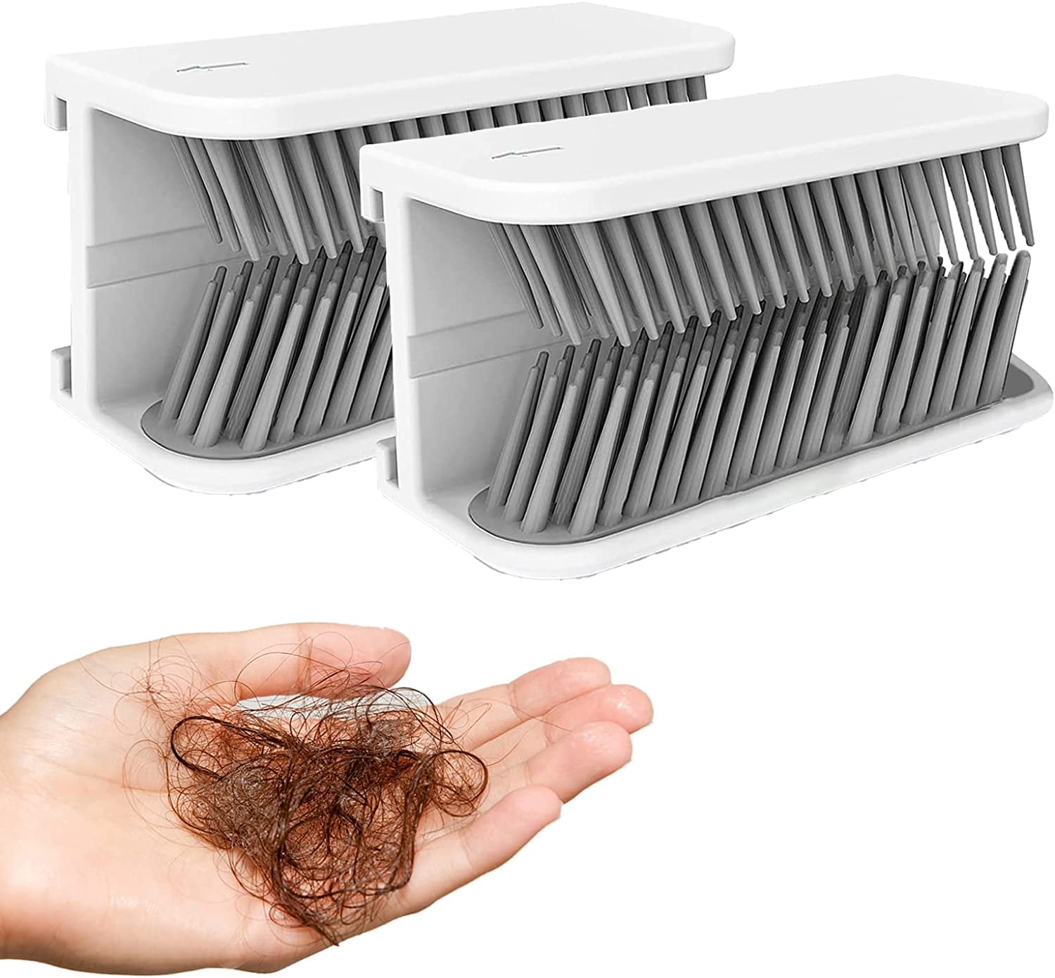 2 Pack Shower Hair Catcher,Hair Grabber for Shower Wall,Hair Collector ...