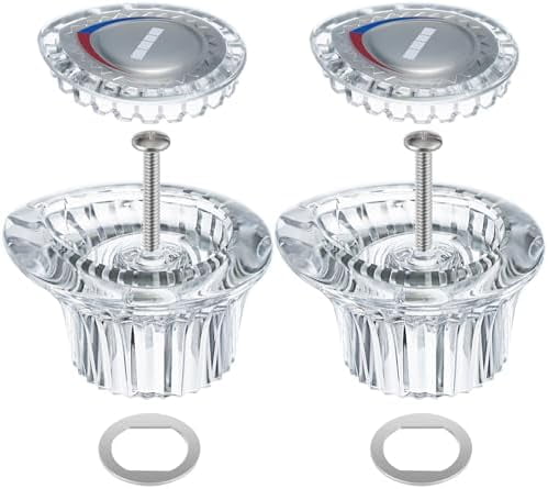 2 Pack Shower Knob Handle Kit Compatible with Moen 96797 Chateau ...