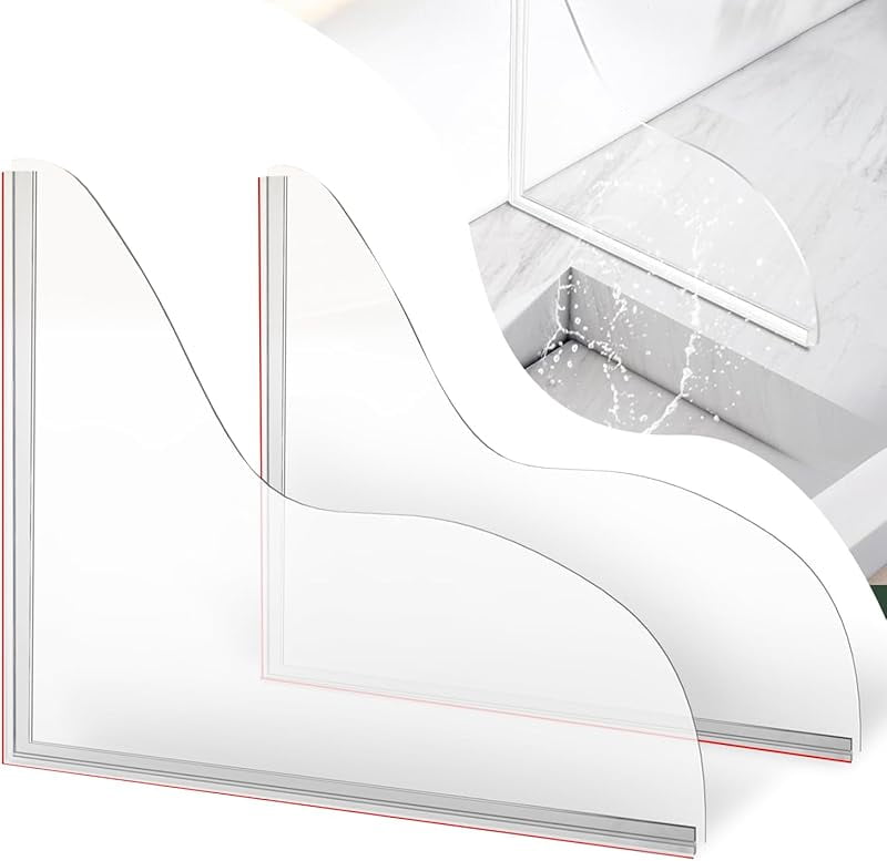 2 Pack Shower Splash Guard Kit Waterproof Easy Installation, Large ...