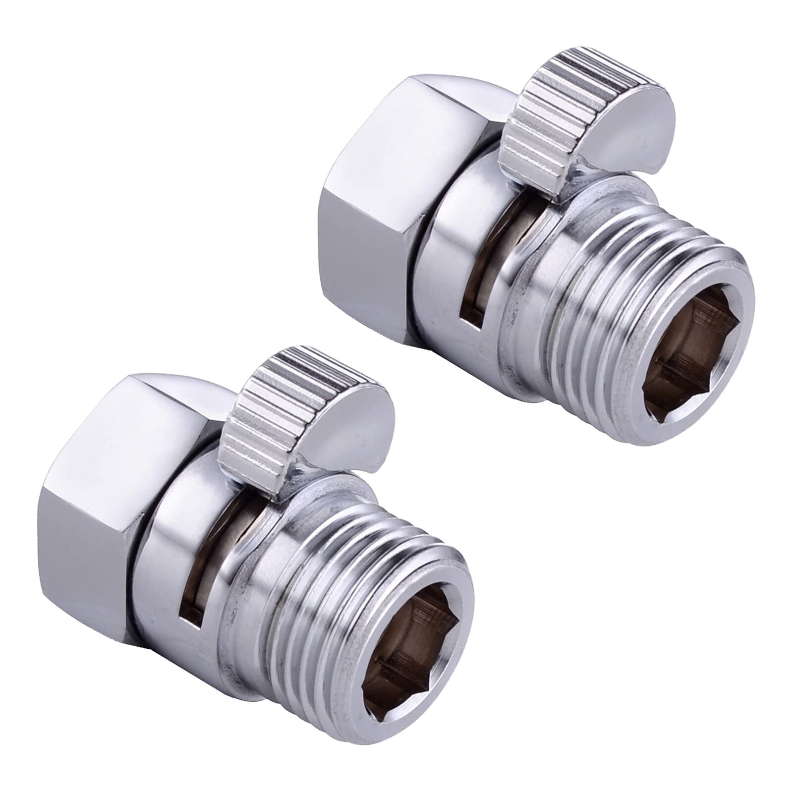 2 Pack Shut Off Valve Brass Shower Head Valve with Handle Lever G1/2 ...