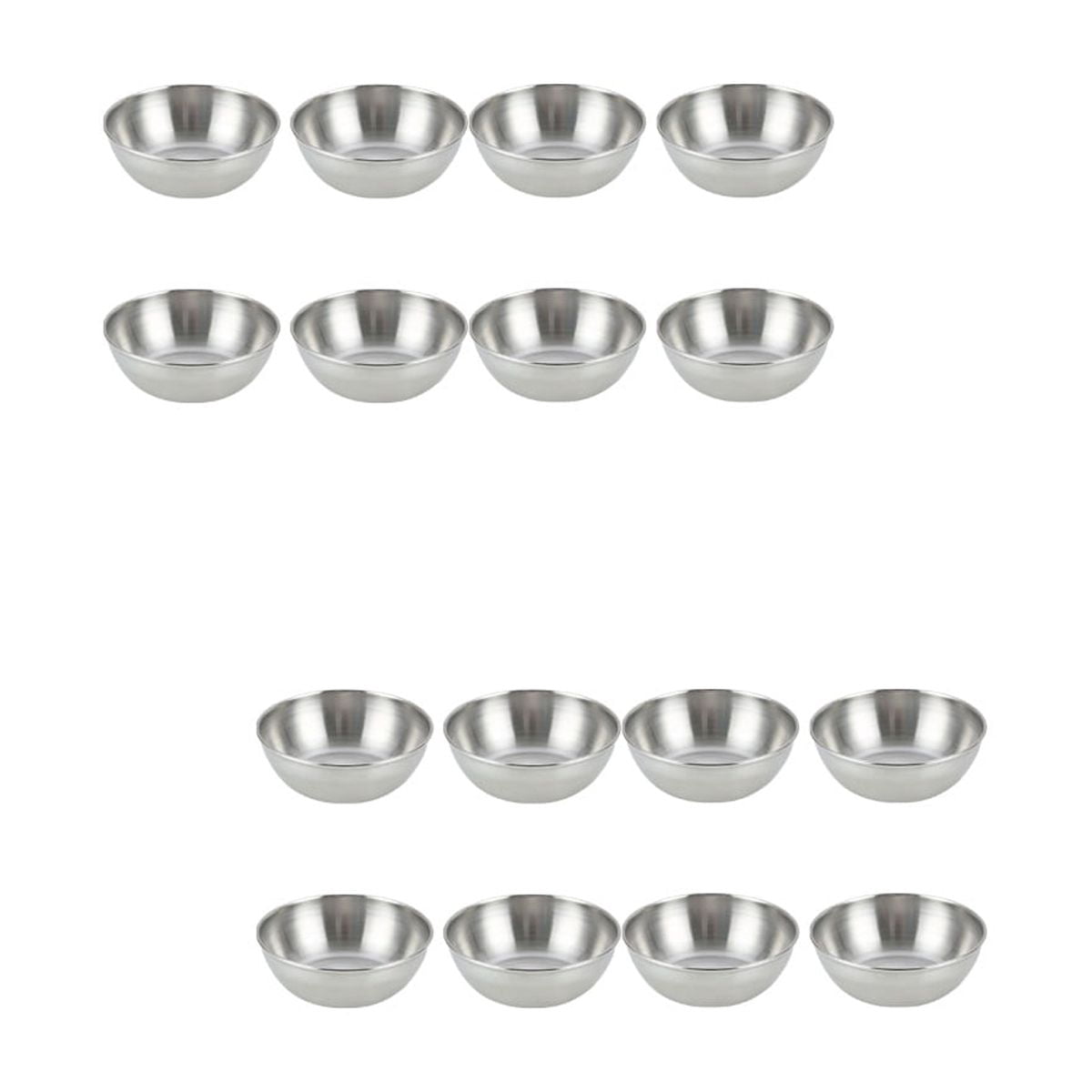 2 Pack Side Dish Serving Bowls Cutlery Trays Trifle Food Silver ...