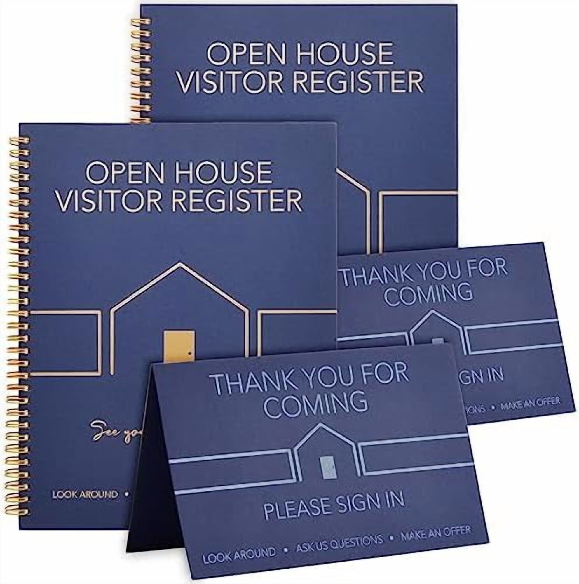2 Pack Sign in Book for Open House Visitors, Guest Registry with 2 Pack ...