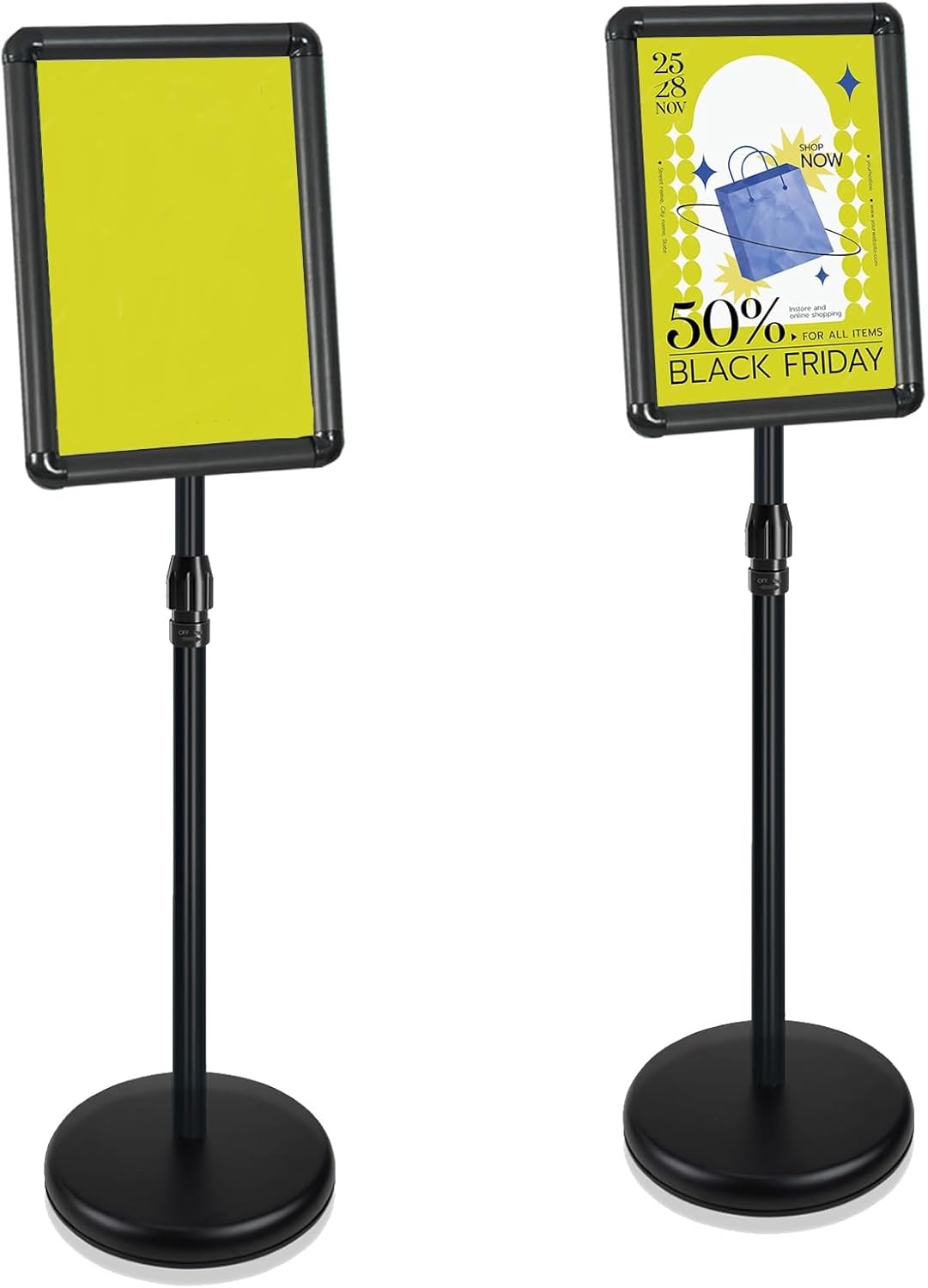 2 Pack Sign Holder Stand 11 X 17, Floor Standing Sign Stands for ...