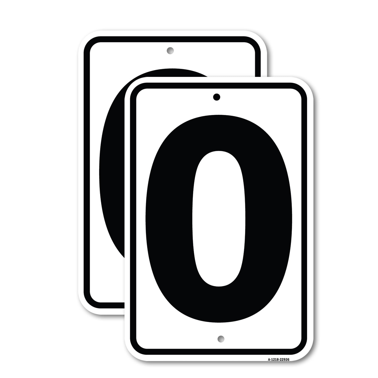 (2 Pack) Sign with Letter O | 12" X 18" Heavy-Gauge Aluminum Sign ...