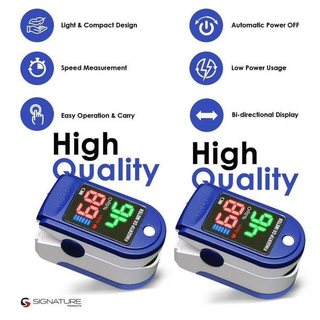2-Pack Signature® Fingertip Pulse Oximeter Reader (Batt Not Included ...