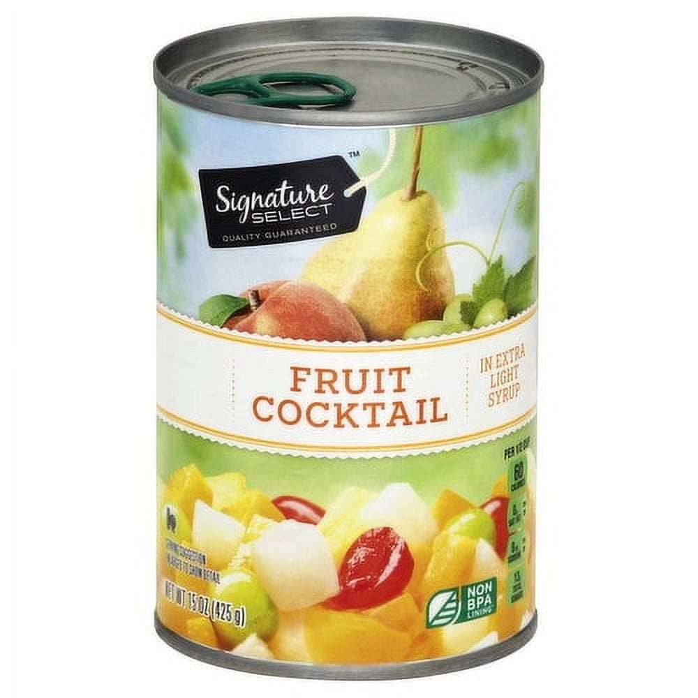 2 Pack Signature Select Fruit Cocktail In Extra Light Syrup Can 15 Oz Package May Vary