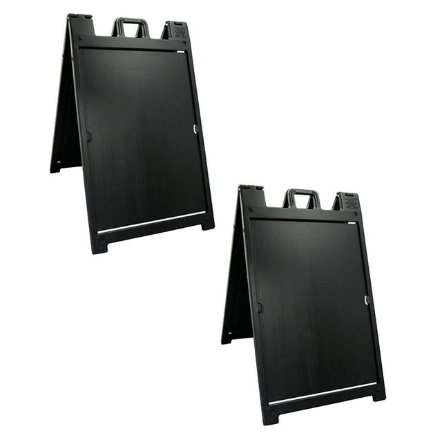 Portable A-Frame Sidewalk Sign 2-Pack, Signicade Deluxe Folding Stand ...