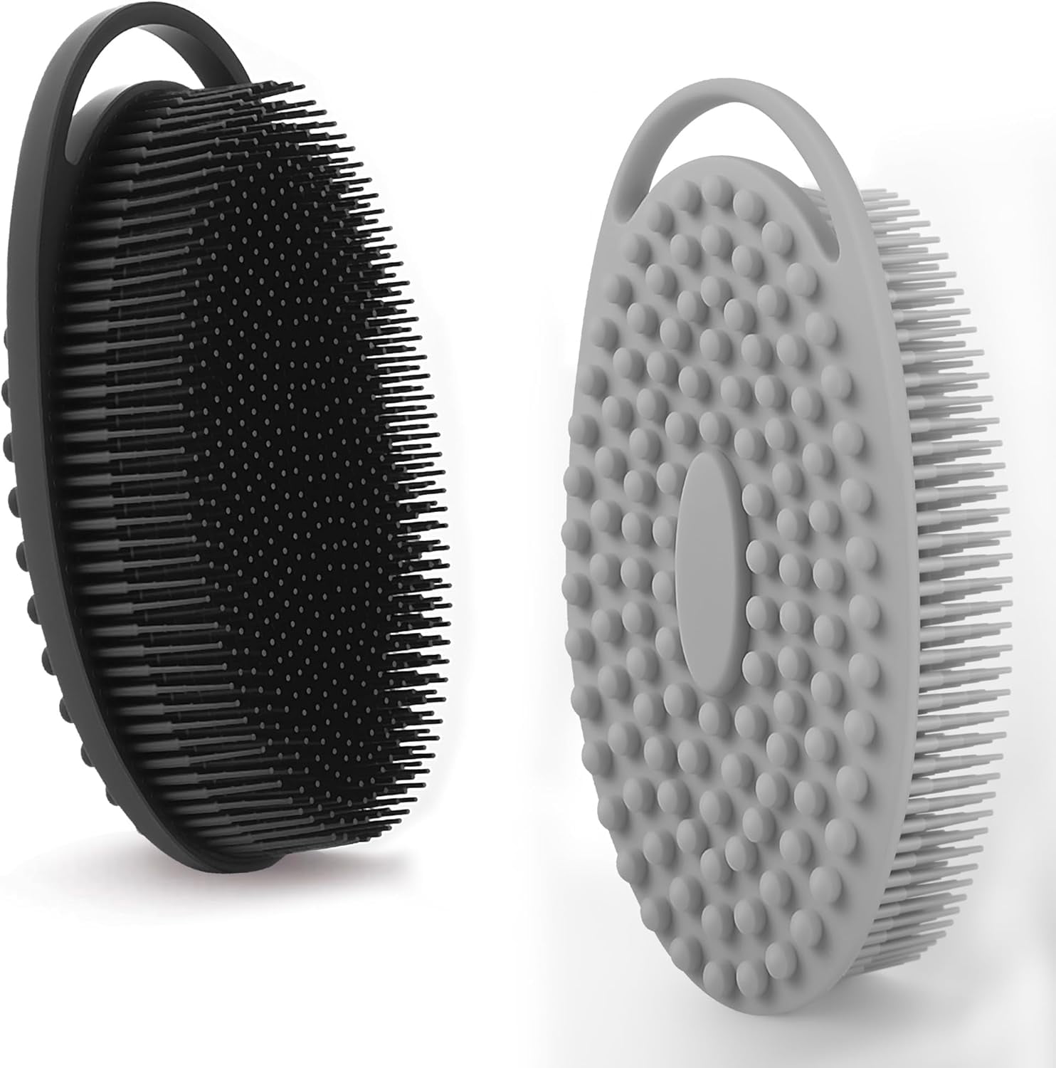 2 Pack Silicone Body Scrubber for Shower - Soft & Gentle Loofah ...