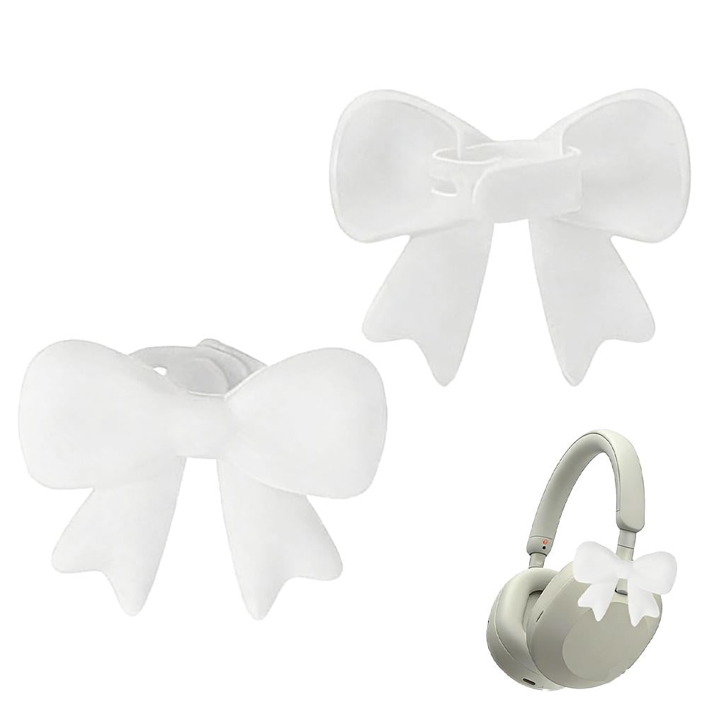 2 Pack Silicone Bow Headphone Accessories, Cute & Stylish Earphone ...