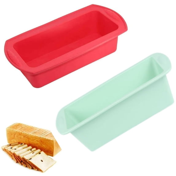 2 Pack Silicone Bread and Loaf Pans- Nonstick Silicone Baking Mold for ...