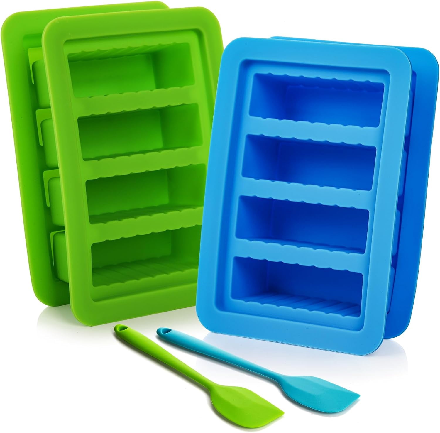 2 Pack Silicone Butter Mold Tray with Lid, Large Cavity Butter Maker ...