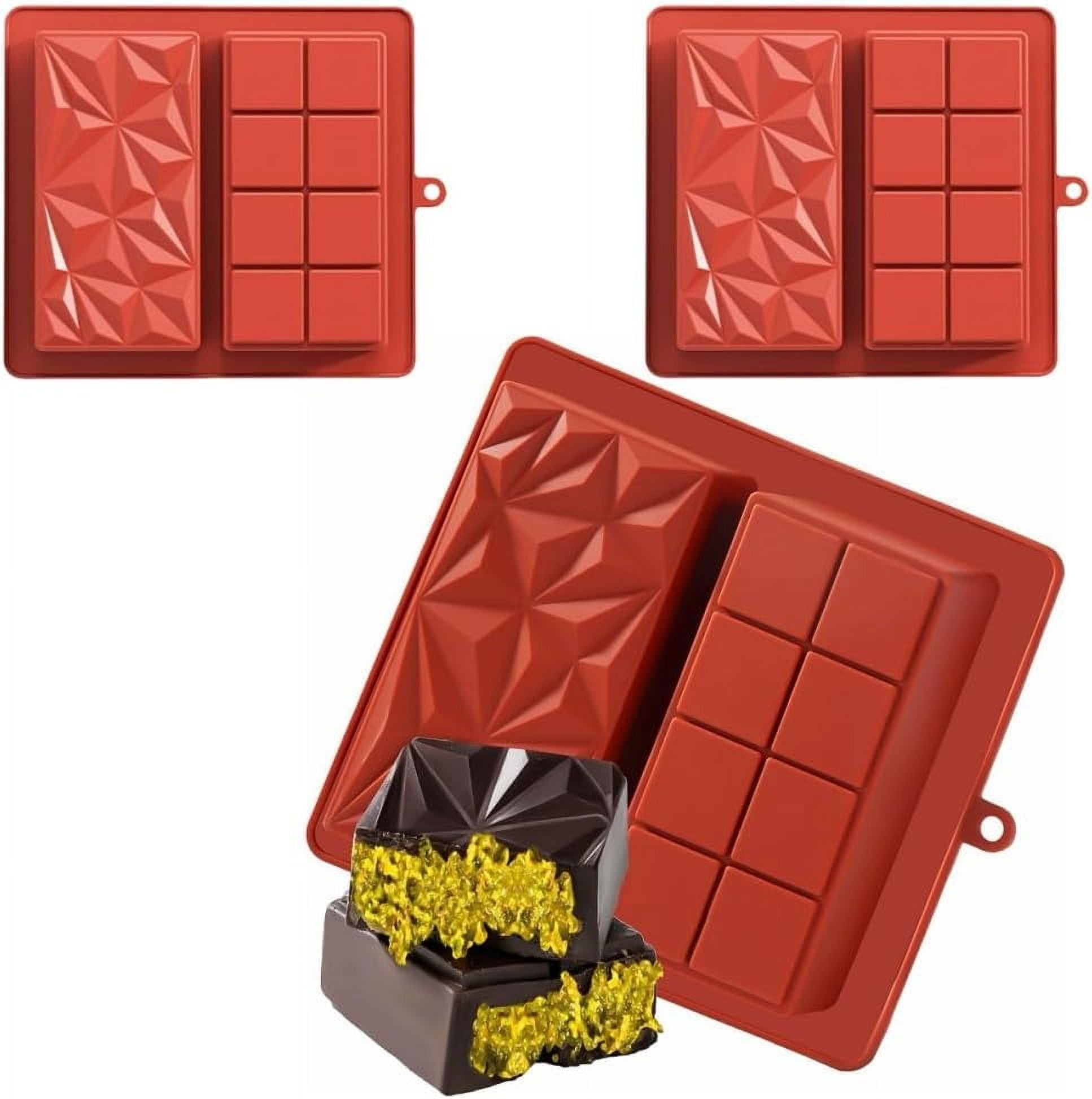 2 Pack Silicone Chocolate Mates Dubai Chocolate Bar Molds 1 Inch ...