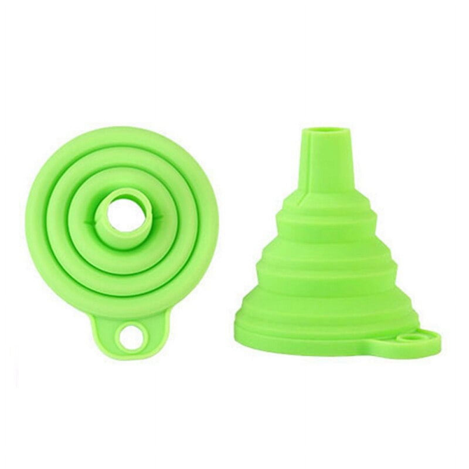 2 Pack Silicone Collapsible Funnel, Flexible/Foldable/Kitchen Funnel for Water Bottle Liquid ...