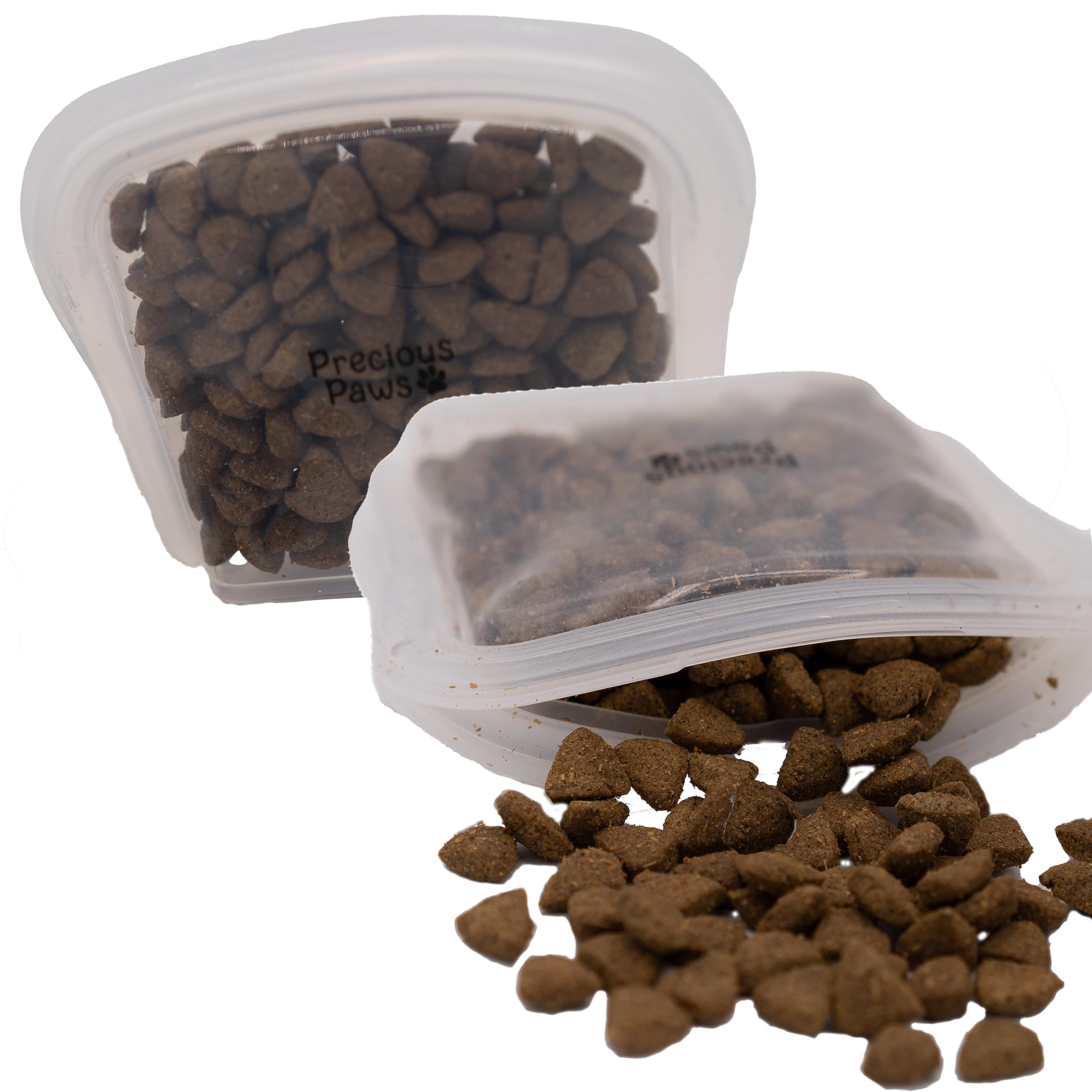 2 Pack Silicone Dog MZF22 Treat Pouch with Zipper | Reusable Dog ...