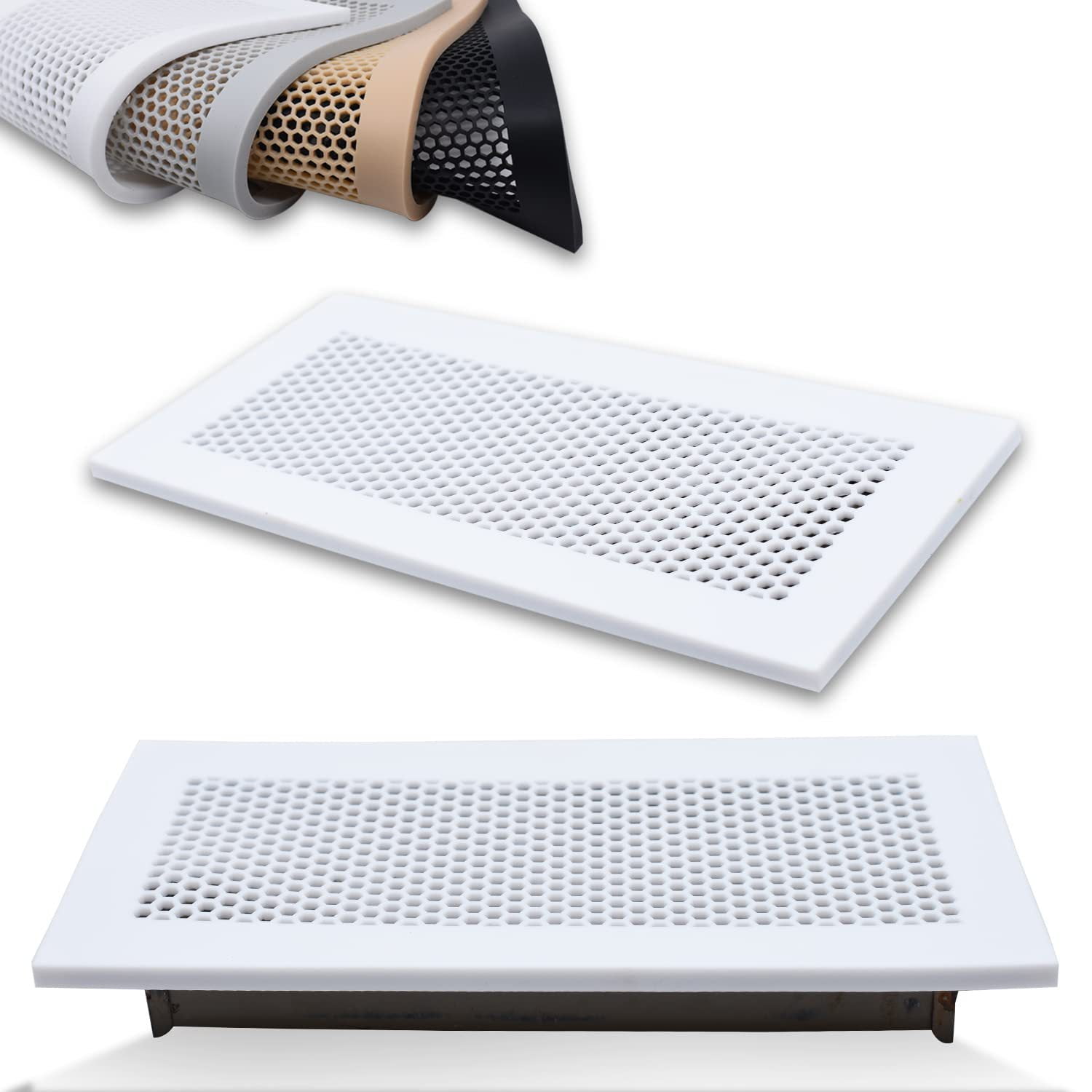 2 Pack Silicone Floor Vent Covers Register Air Vent Screen Protectors ...