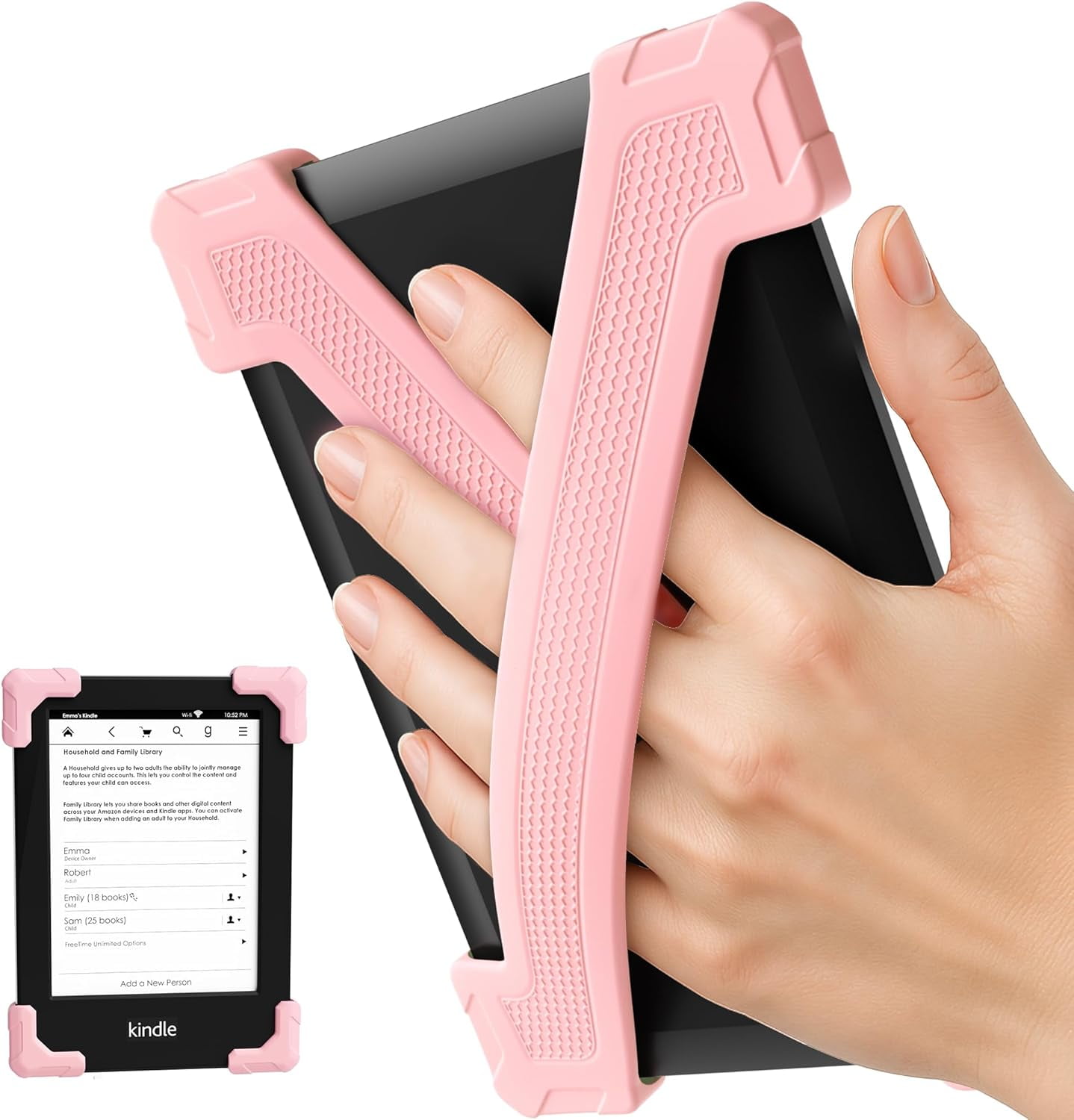 2 Pack Silicone Hand Strap for Kindle 6.8"-7" (Oasis, Paperwhite ...