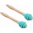 2 Pack Silicone Honey Dipper Spoon Drizzle Stick Honey Mixing Stirrer ...