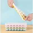 2-Pack Silicone Ice Cube Tray with Lid - Easy Release, Reusable Ice ...