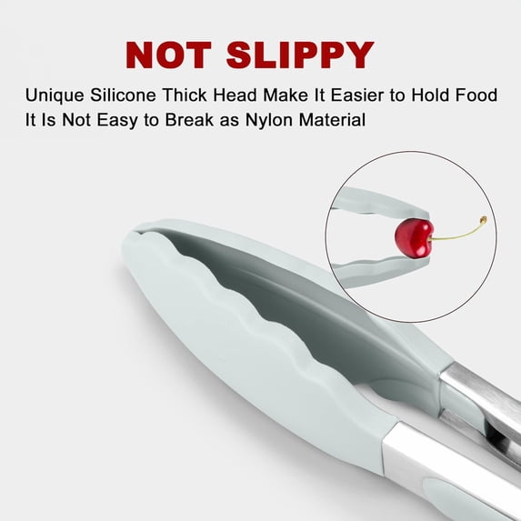 2 Pack Silicone Kitchen Tongs Set – 9" & 12", Heat Resistant up to 500 ...