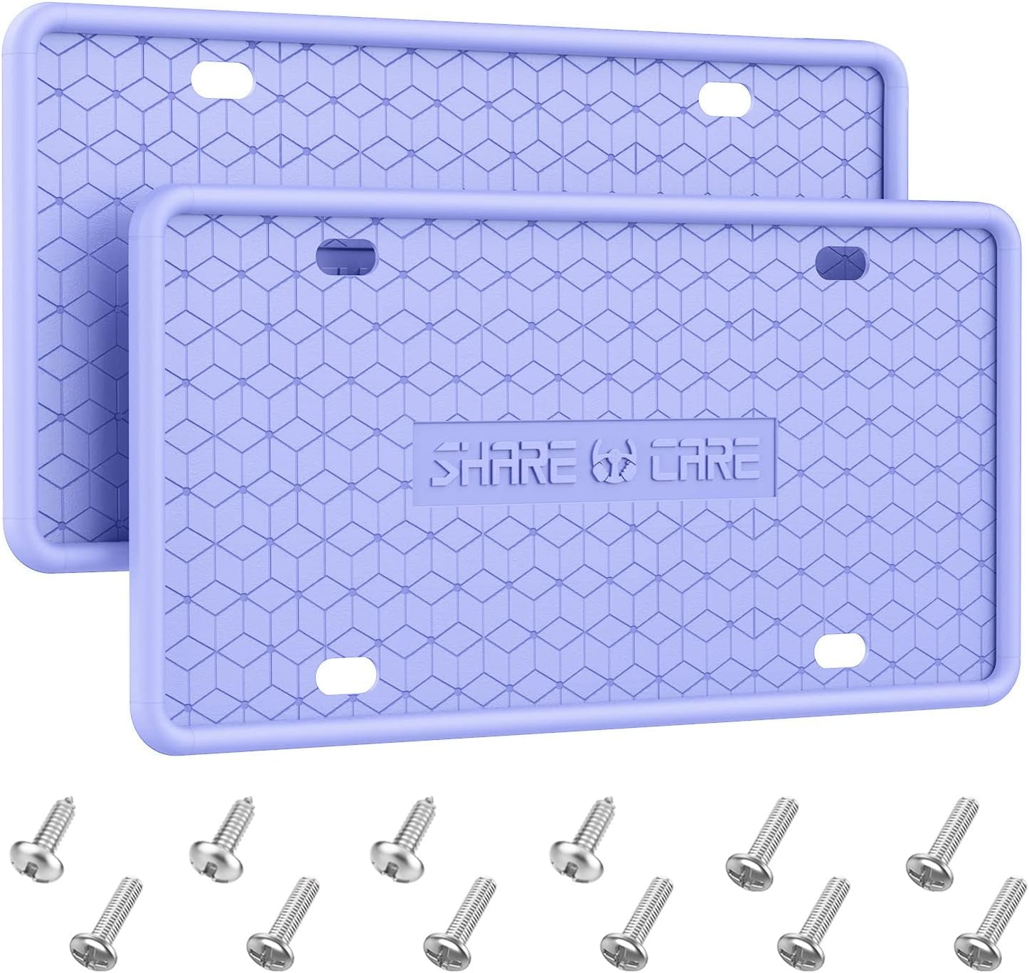 2 Pack Silicone License Plate Frame Front Back License Plate Cover ...