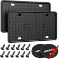 2 Pack Silicone License Plate Frame, Front Back License Plate Cover ...