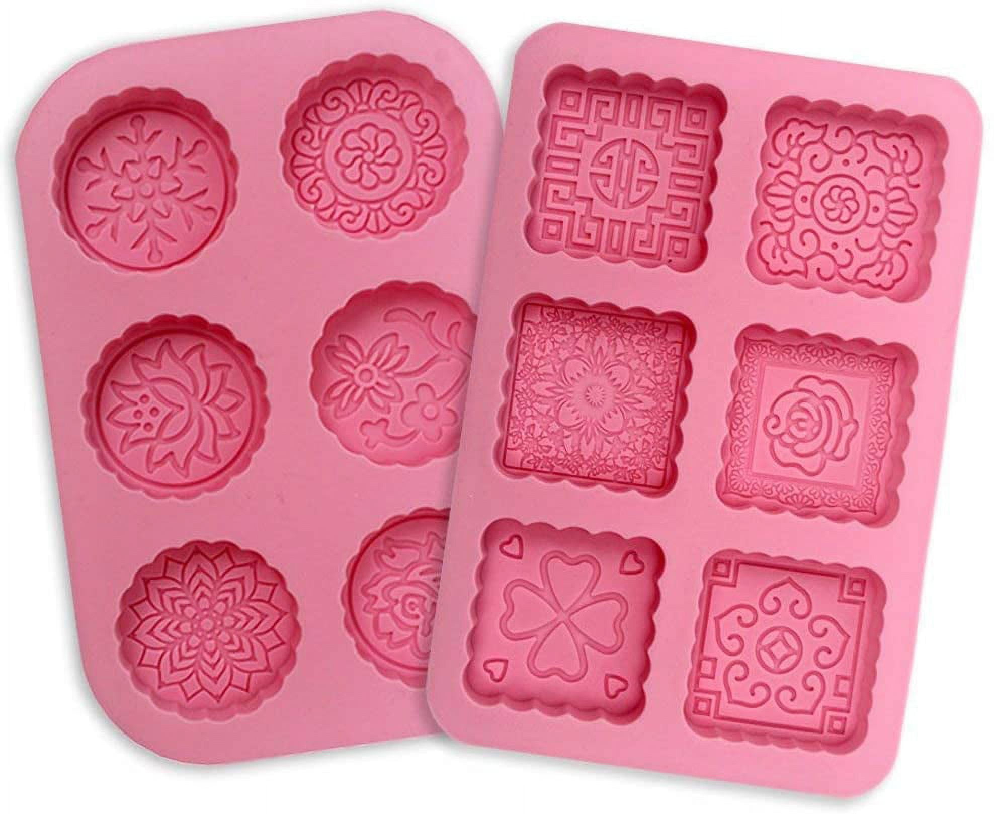 2-Pack Silicone Mooncake Chocolate Wafer Molds - Multi-Purpose Molds ...