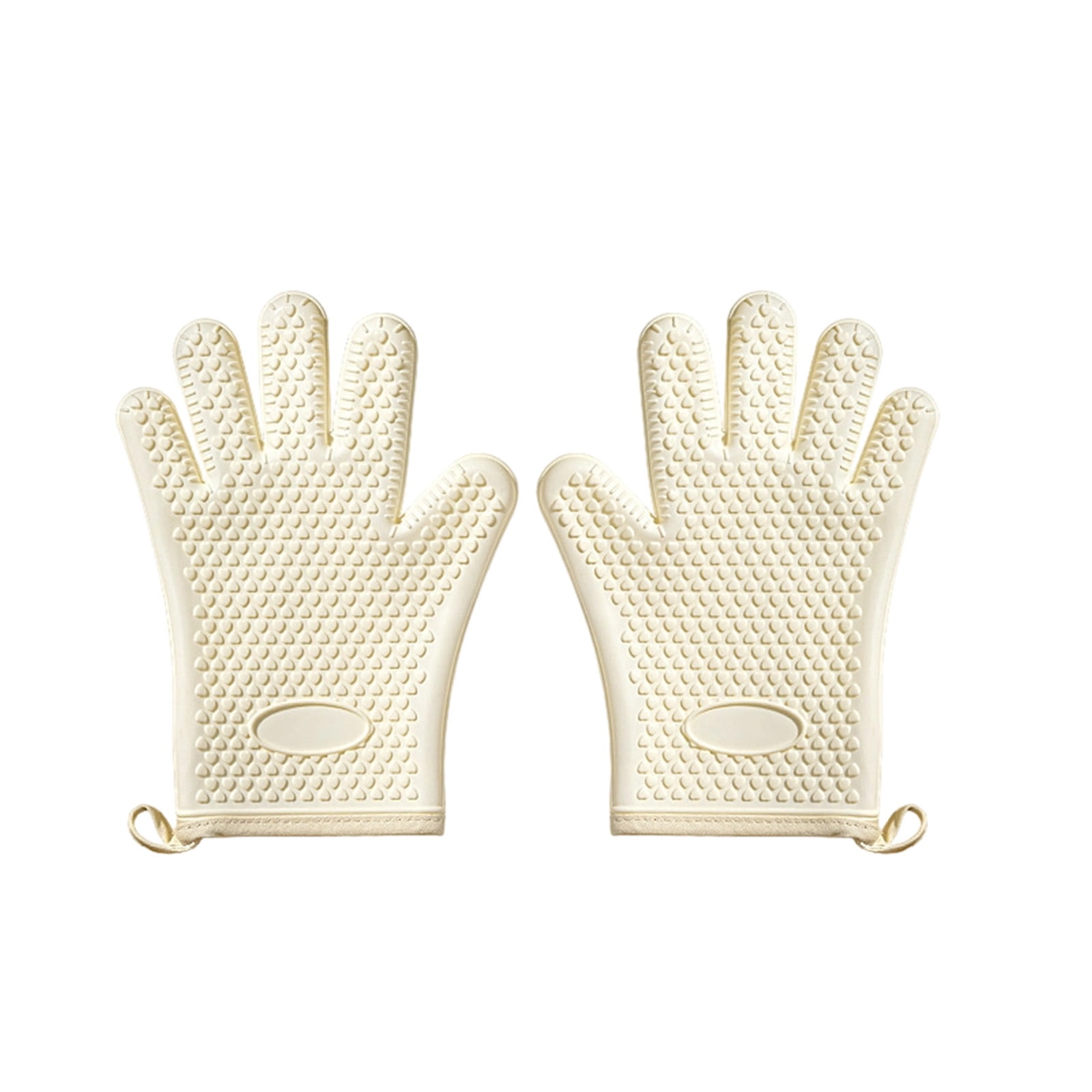 2-Pack Silicone Oven Mitts, Heat Resistant Kitchen Gloves for Baking ...