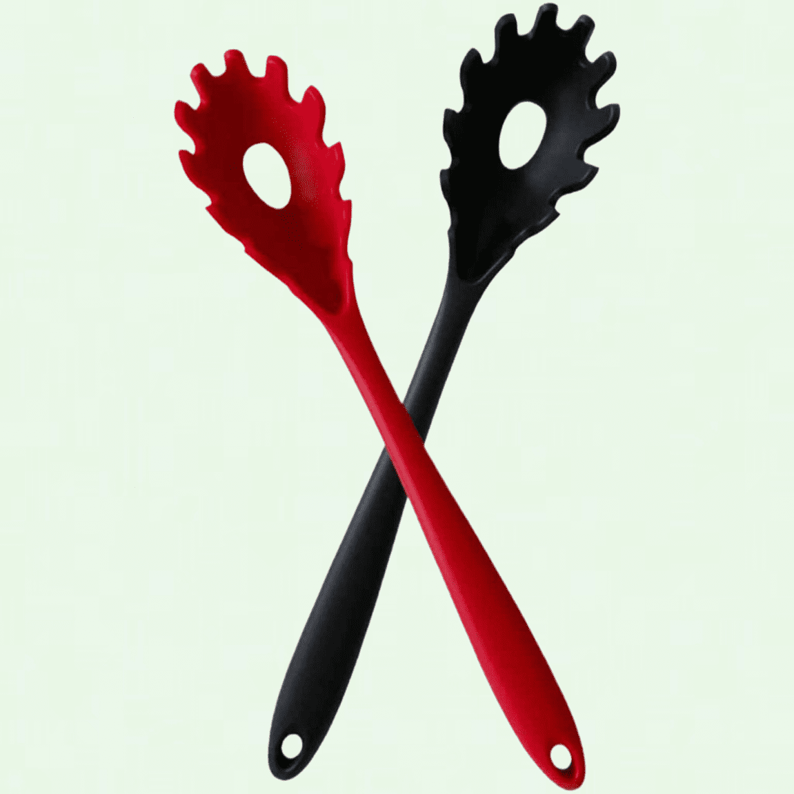 2-Pack Silicone Pasta Fork, High Heat Resistant Food Grade Pasta Spoon ...