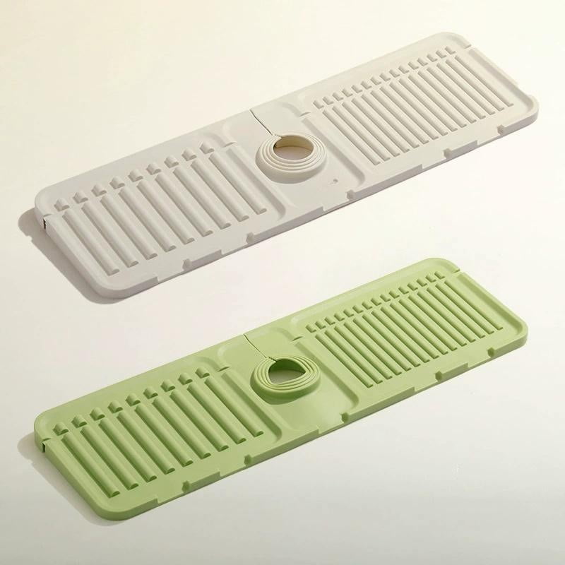 2-Pack Silicone Sink Mats (17.5"x5.5") - Splash-Proof, Water-Blocking ...